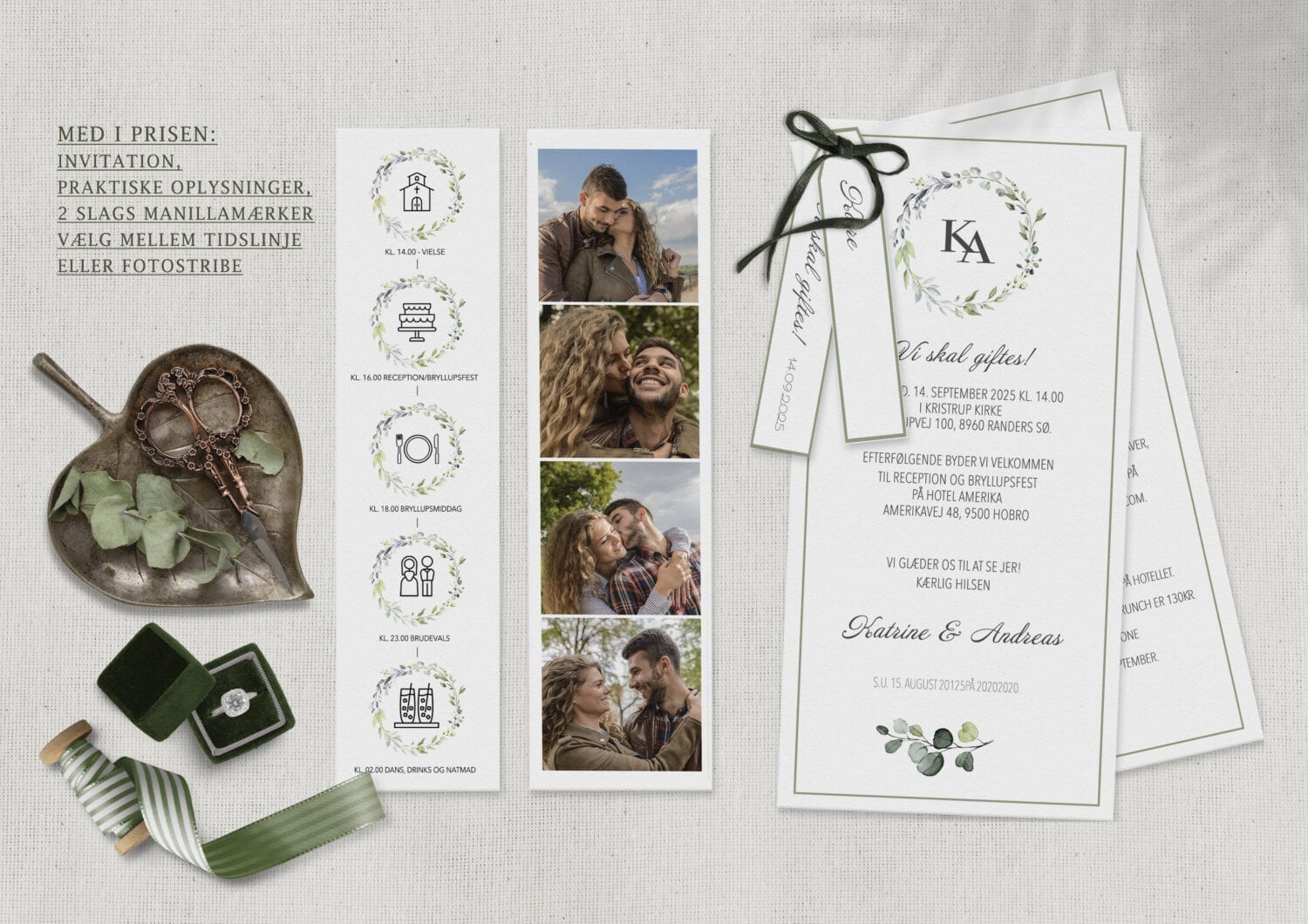 Bryllupsinvitationer | Unikke invitationer 40+ designs