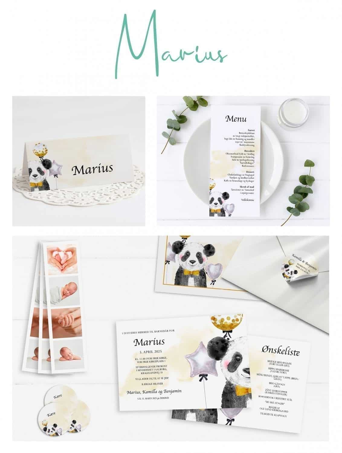 Marius | Panda, balloner og gule farver🐼💛