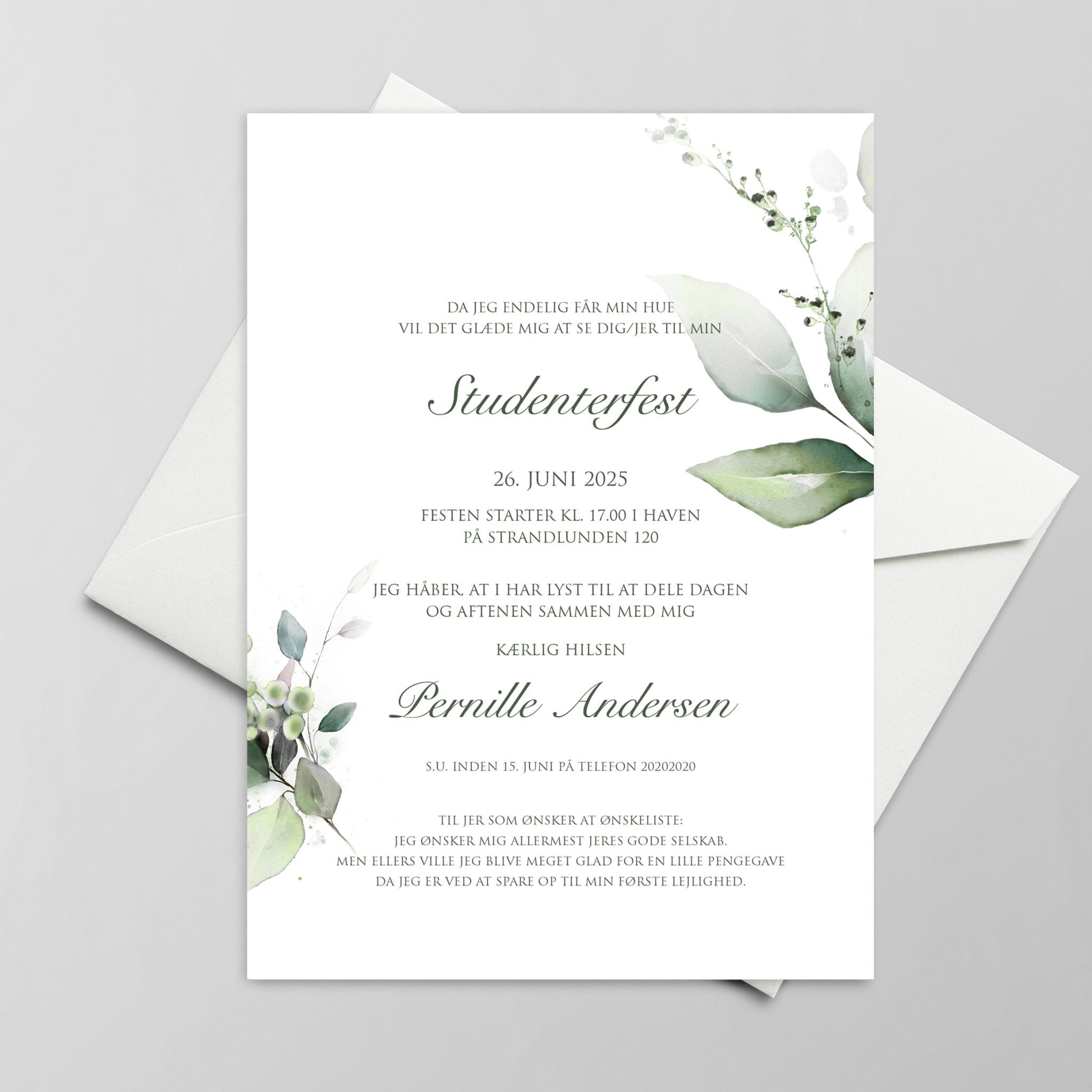 Studentergilde - flotte invitationer til din fest