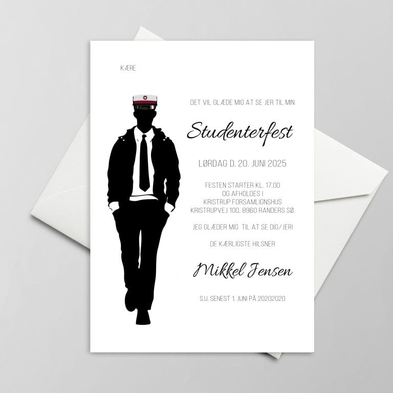 Studentergilde - flotte invitationer til din fest