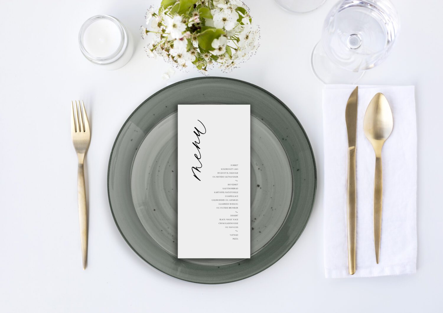 Menukort til firmafesten | stort udvalg, høj kvalitet