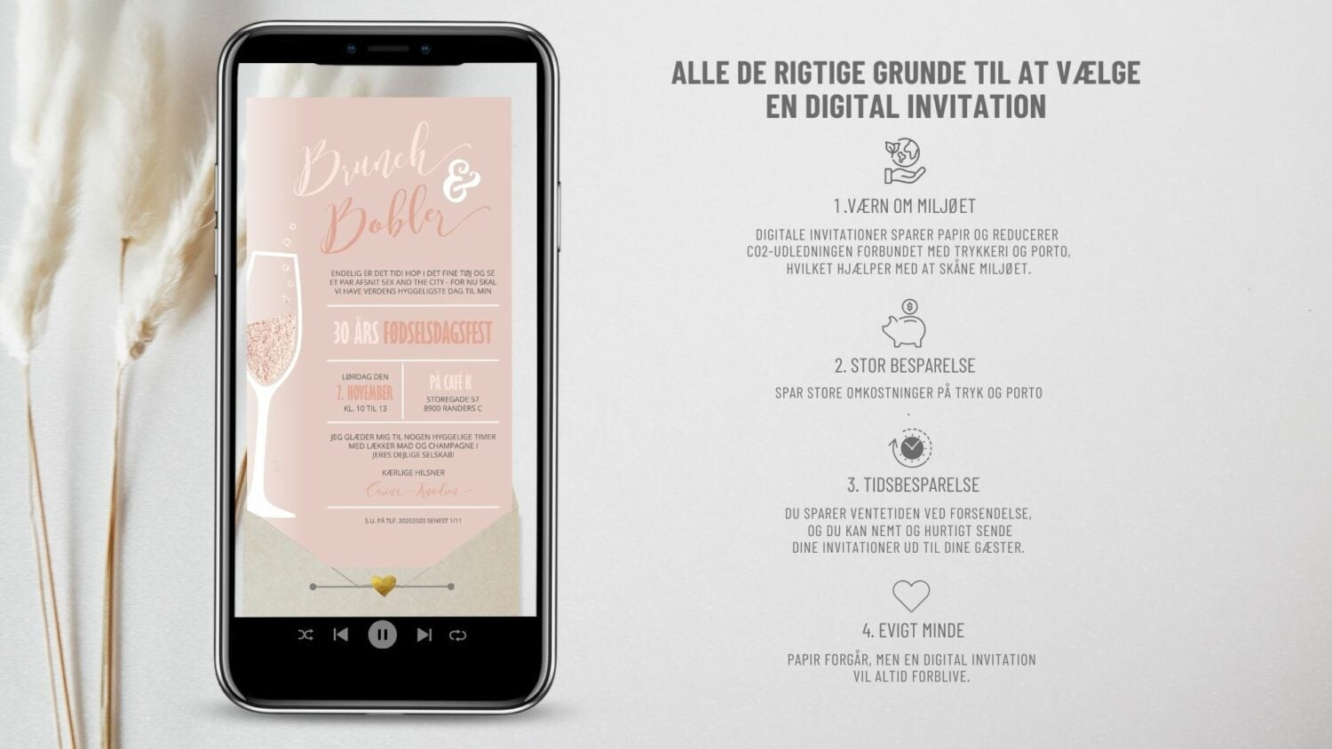 DIGITAL INVITATION TIL FESTEN - skån miljø og budget